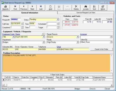 Fleet Service Requests